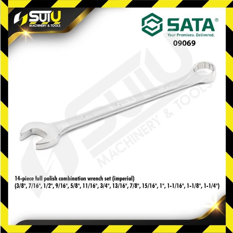 Sata 09069 14 Pc. SAE Combination Wrench Set, Everything Else, Others ...
