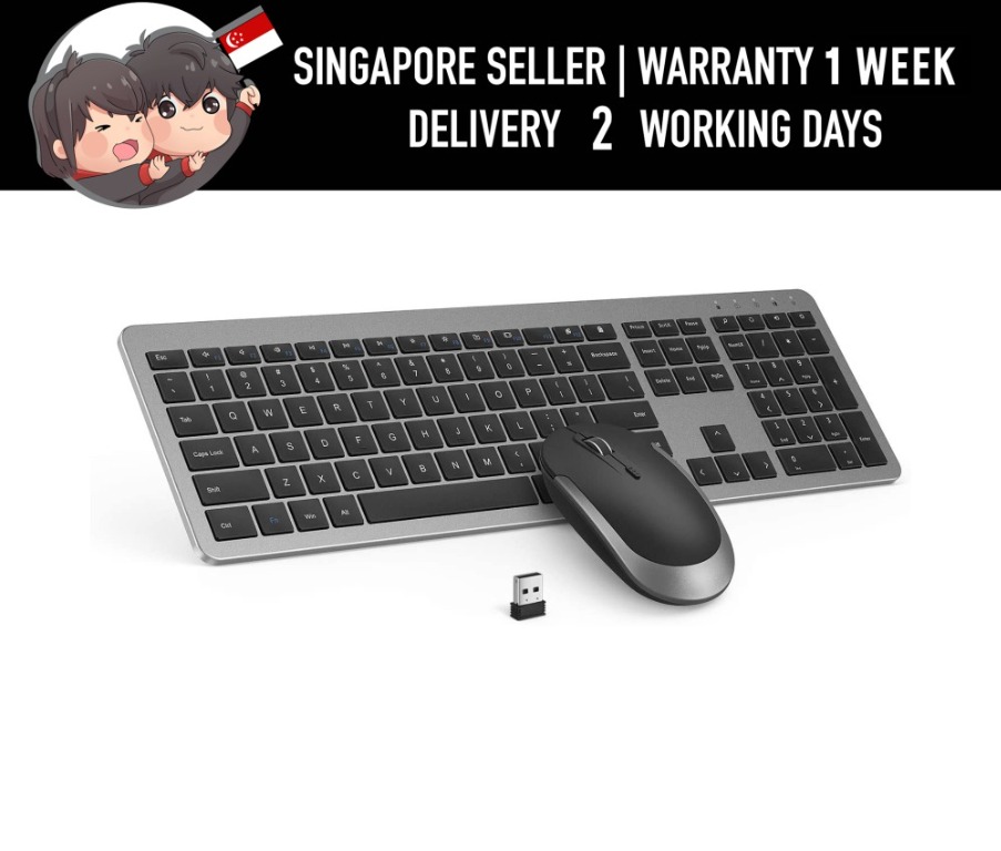 Seenda SK38 Wireless Keyboard and Mouse Set (UK Layout) - Full Size ...