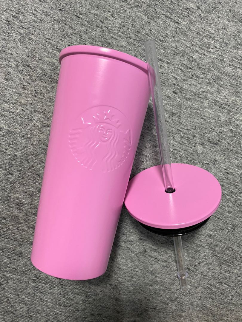 Starbucks hot pink cold cup, Furniture & Home Living, Kitchenware ...