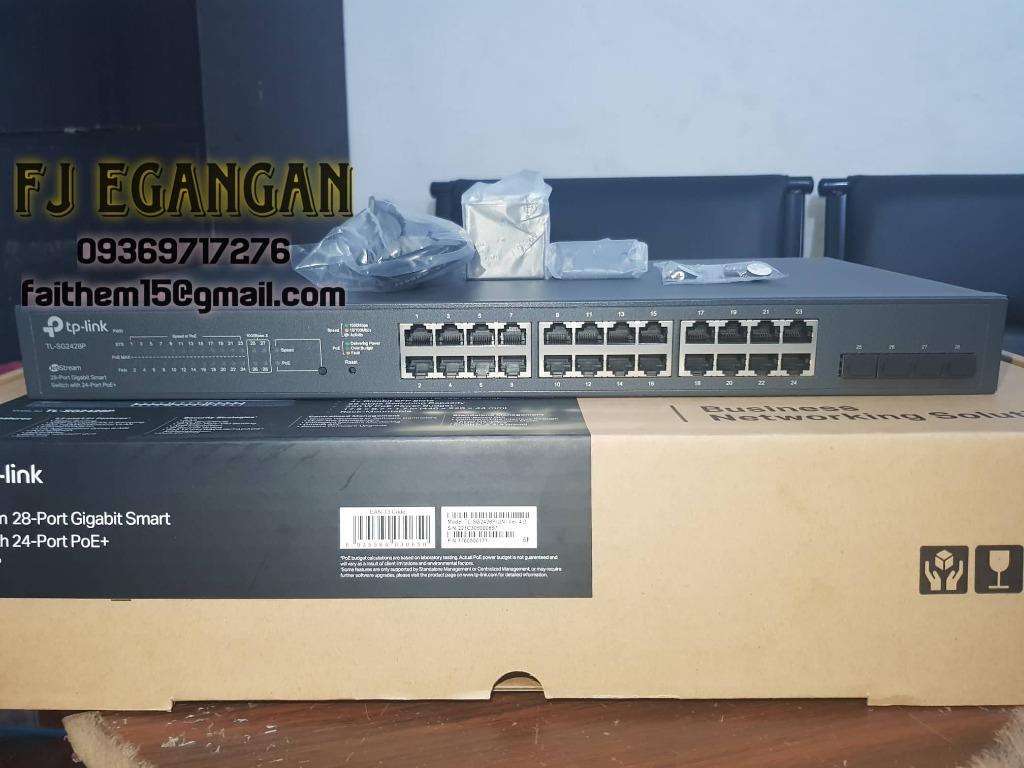 TP-Link TL-SG2428P Rackmount switch 28-Port Gigabit Smart Switch with ...