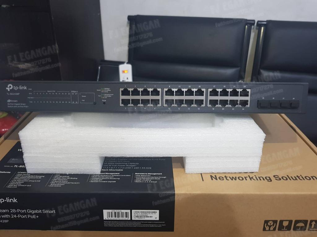 TP-Link TL-SG2428P Rackmount switch 28-Port Gigabit Smart Switch with ...