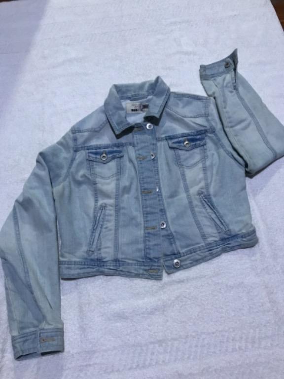 UK NEW LOOK YES YES BRAND DENIM JACKET , Women's Fashion, Coats ...