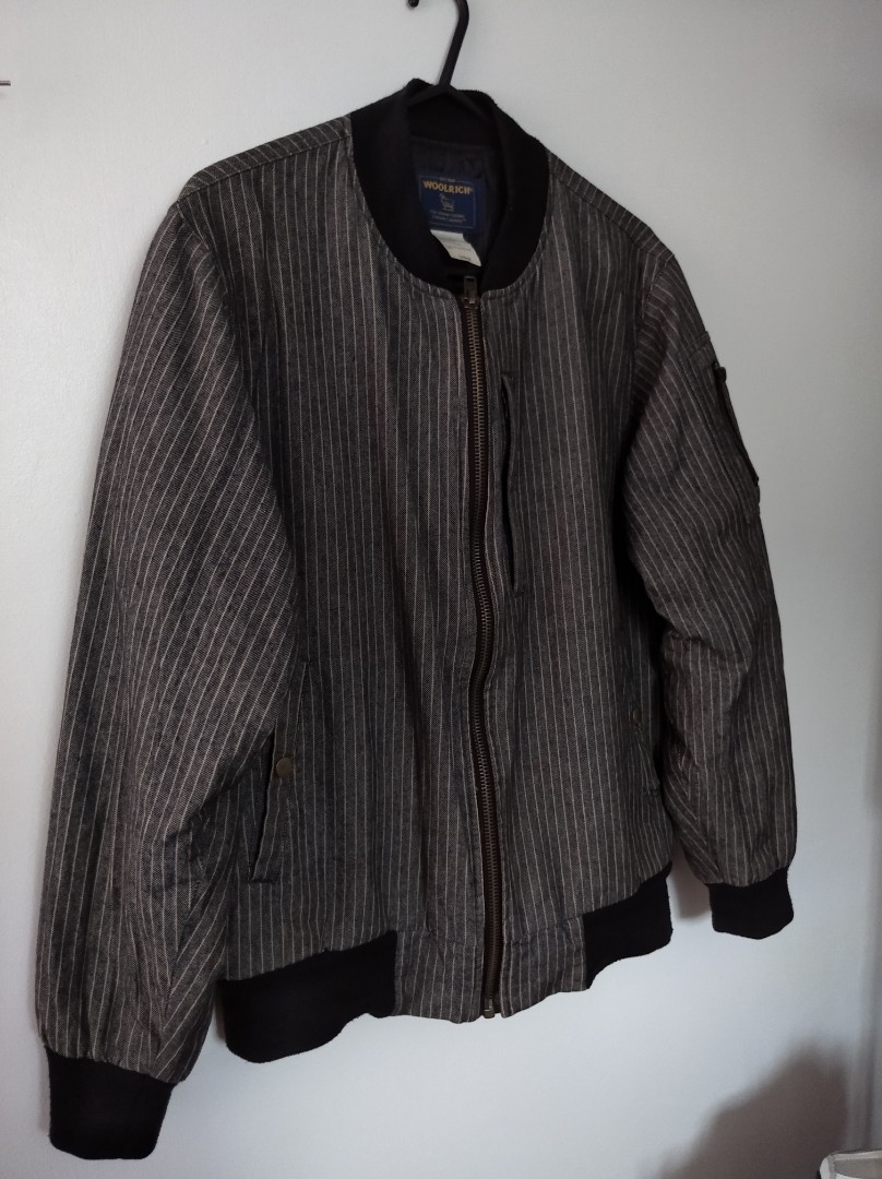 Vintage Woolrich denim bomber jacket, Men's Fashion, Coats, Jackets and ...