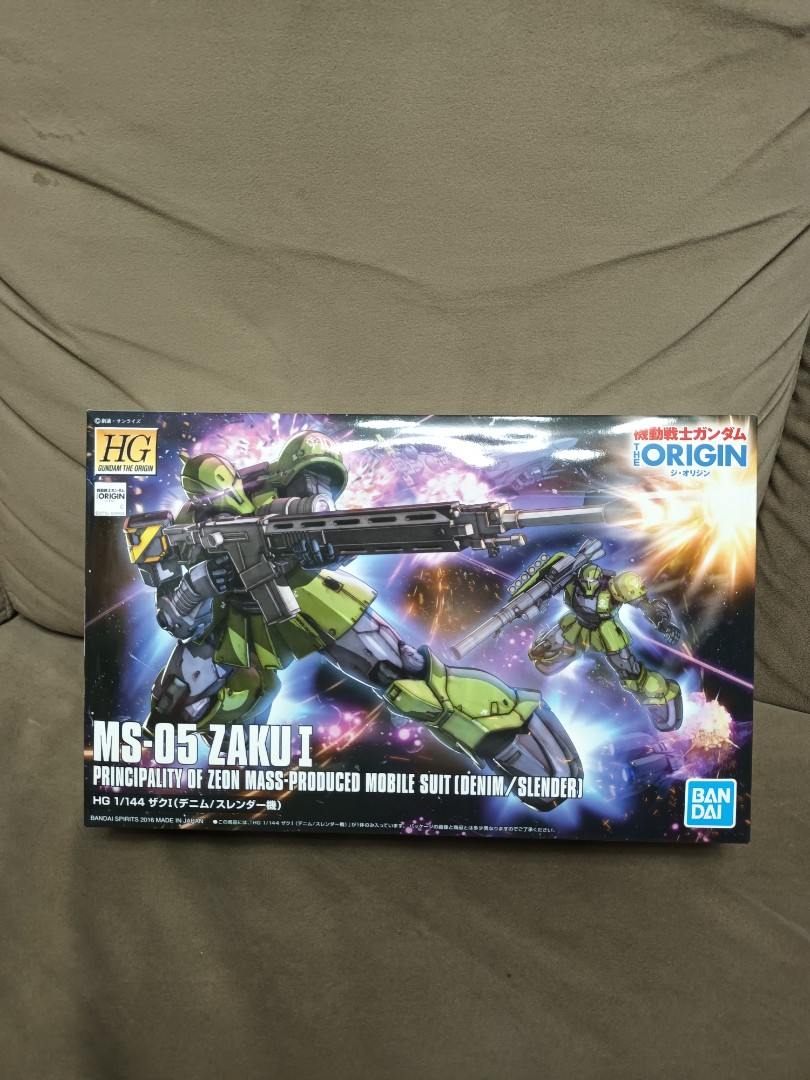 高達模型HG 1/144 GUNDAM HGUC THE ORIGIN GTO MS-05 ZAKU I渣古 自護, 興趣及遊戲, 玩具 ...