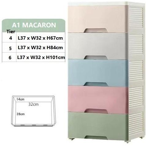 [FREE DELIVERY] 5 Tier Storage Cabinet with Locker - Plastic Storage ...