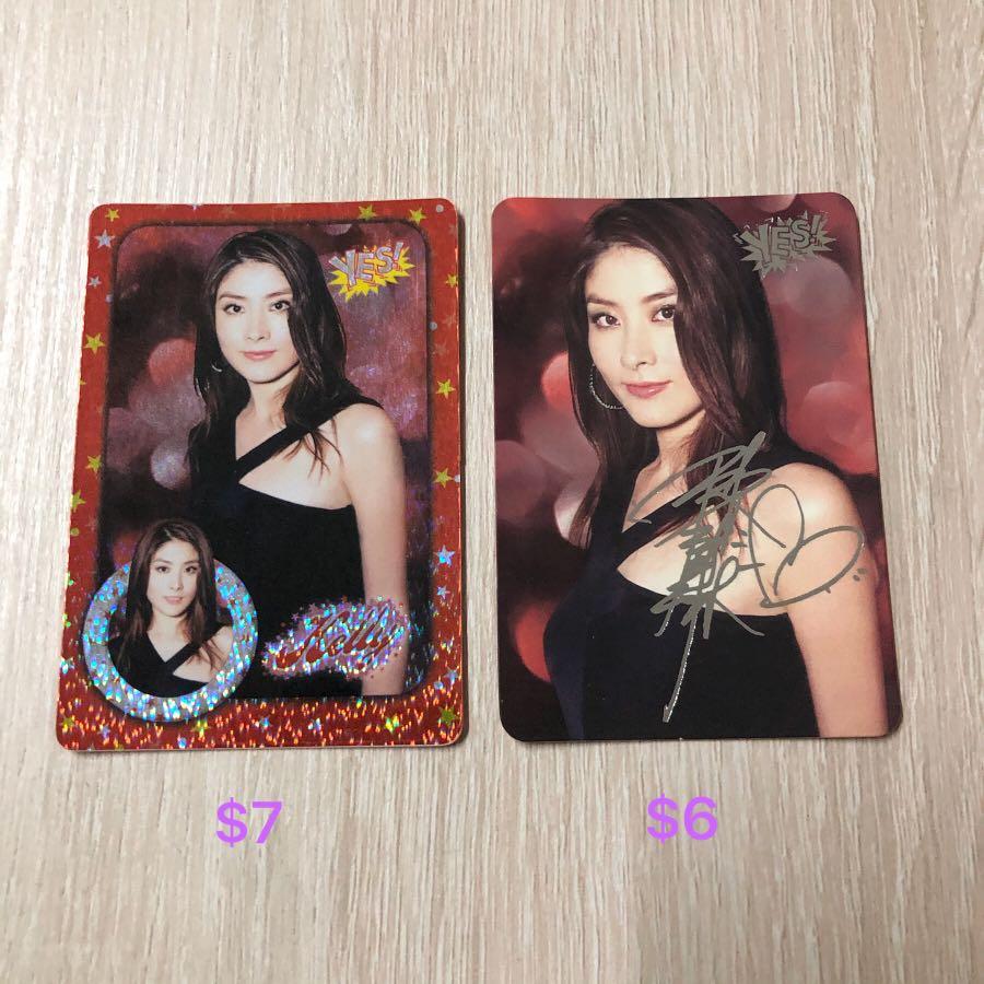 大量 陳慧琳 kelly chan yes card 此post 幻燈卡 磨沙卡 閃卡 簽名卡四角立體卡, 興趣及遊戲, 收藏品及紀念品, 明星周邊 - Carousell