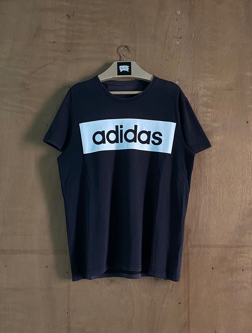 Adidas Box Logo Tee, Men's Fashion, Tops & Sets, Tshirts & Polo Shirts ...