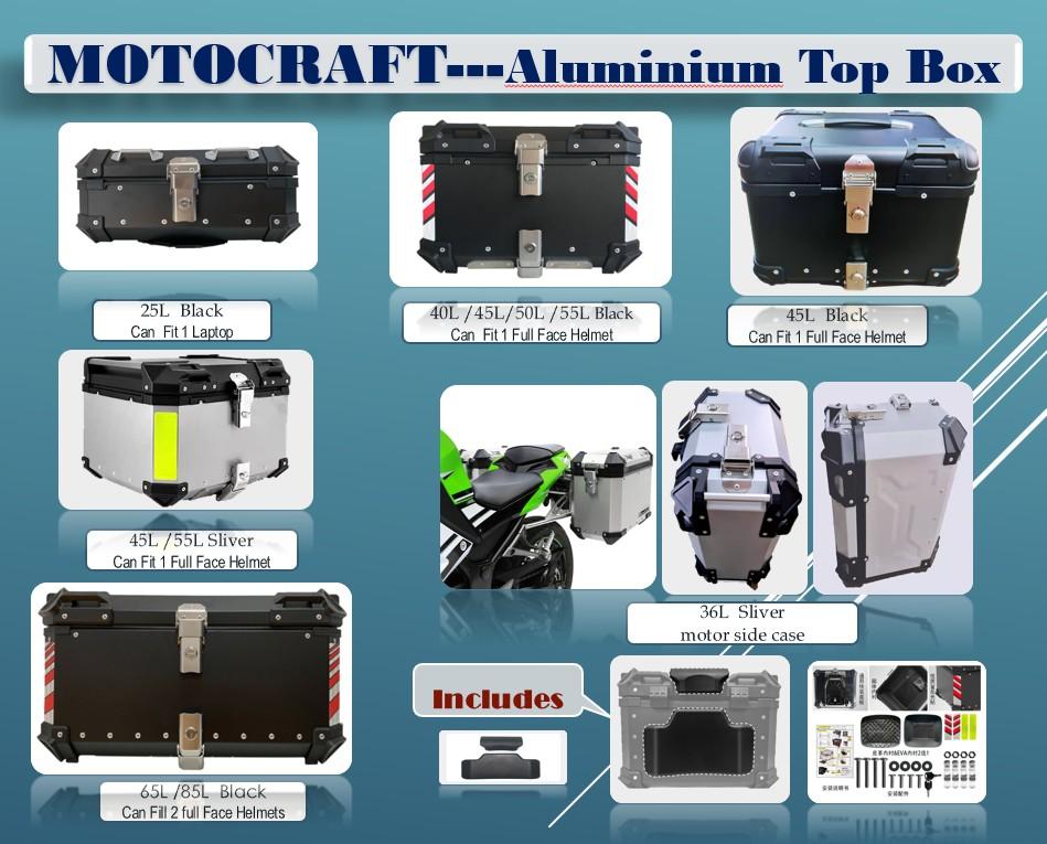 Aluminium Box for motorcycle top box metal box, Motorcycles, Motorcycle ...
