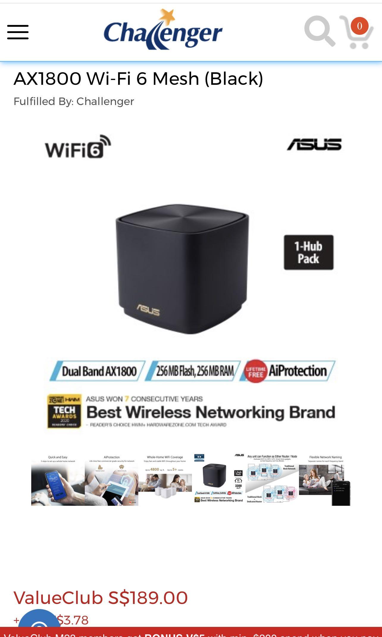 Asus zen wifi AX mini. AX1800 dual band mesh wifi 6, TV & Home ...