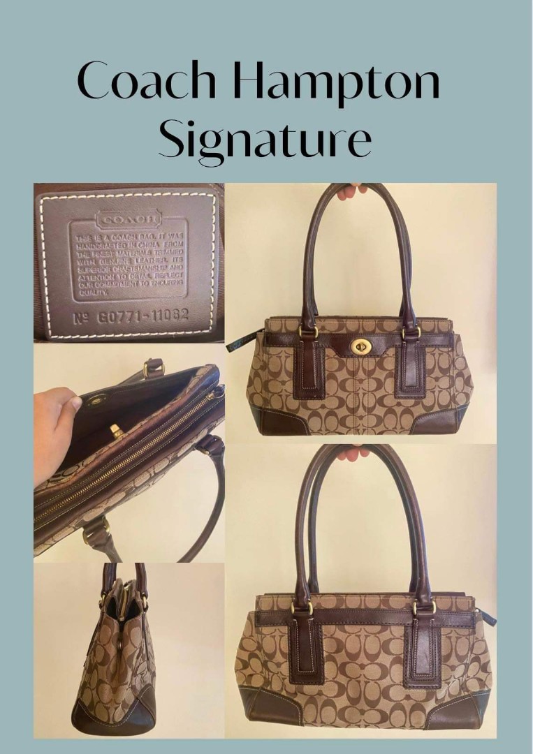 Authentic Coach Hampton Signature, Luxury, Bags & Wallets on Carousell