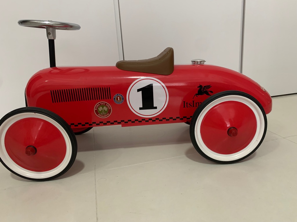 Kids Classic Metal Ride On Car, Hobbies & Toys, Toys & Games on Carousell