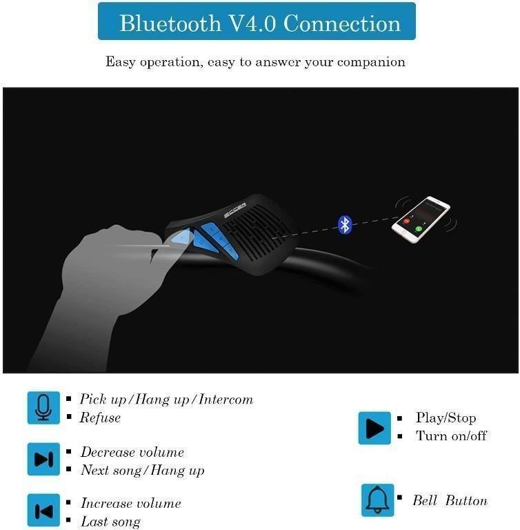 Bicycle Speaker and Bell,Unlimited Range and Noisefree intercom walkie ...
