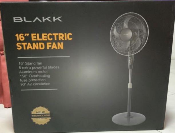 Blakk Stand Fan 16", Furniture & Home Living, Lighting & Fans, Fans on ...