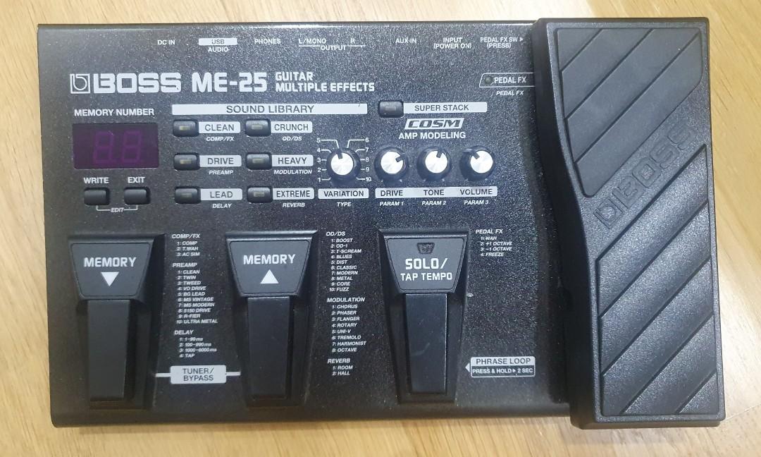 Boss ME-25 Guitar Multi-Effects Pedal, Hobbies & Toys, Music & Media ...