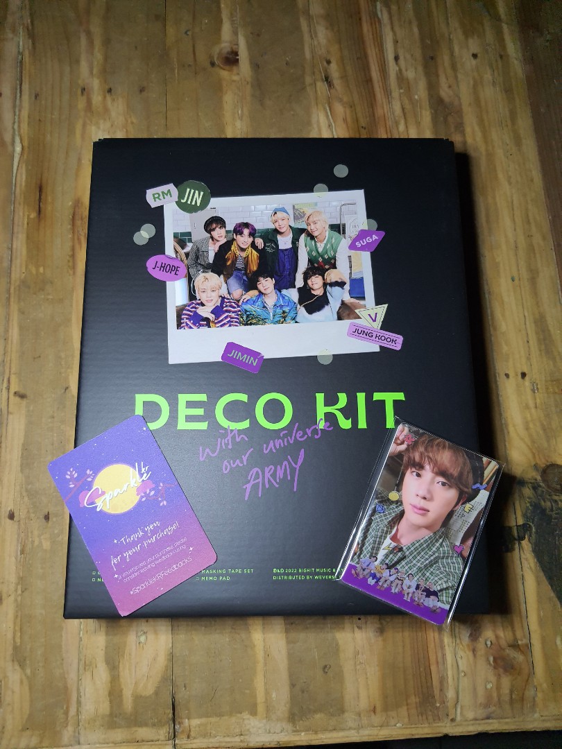 BTS Deco Kit with Jin Photocard, Hobbies & Toys, Memorabilia ...