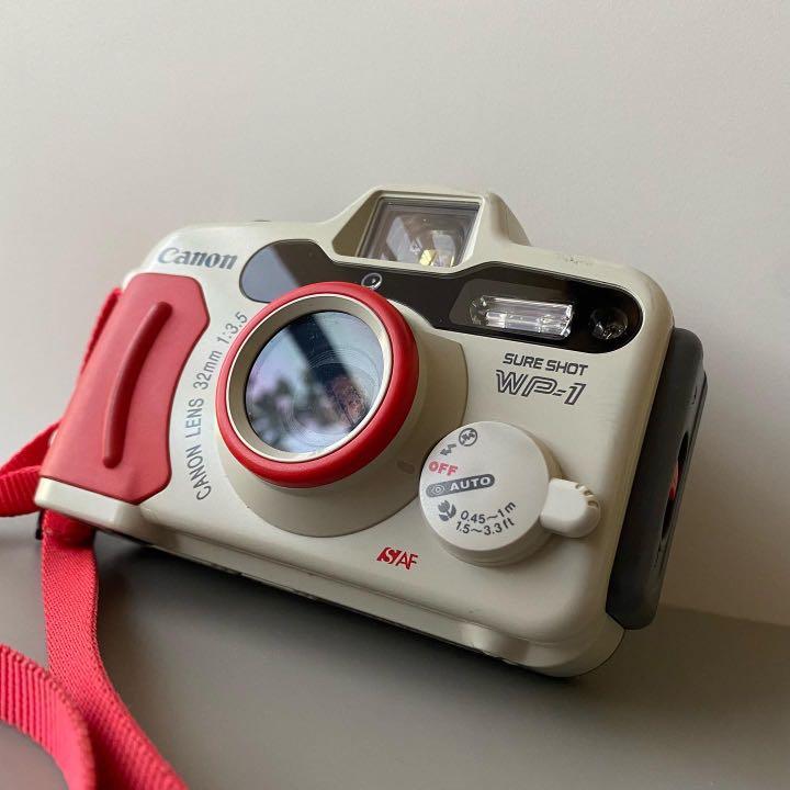 【古壹】最後一台！Canon sure shot WP-1 / D5 / AS-1 35mm防水底片相機, 相機攝影, 相機在旋轉拍賣