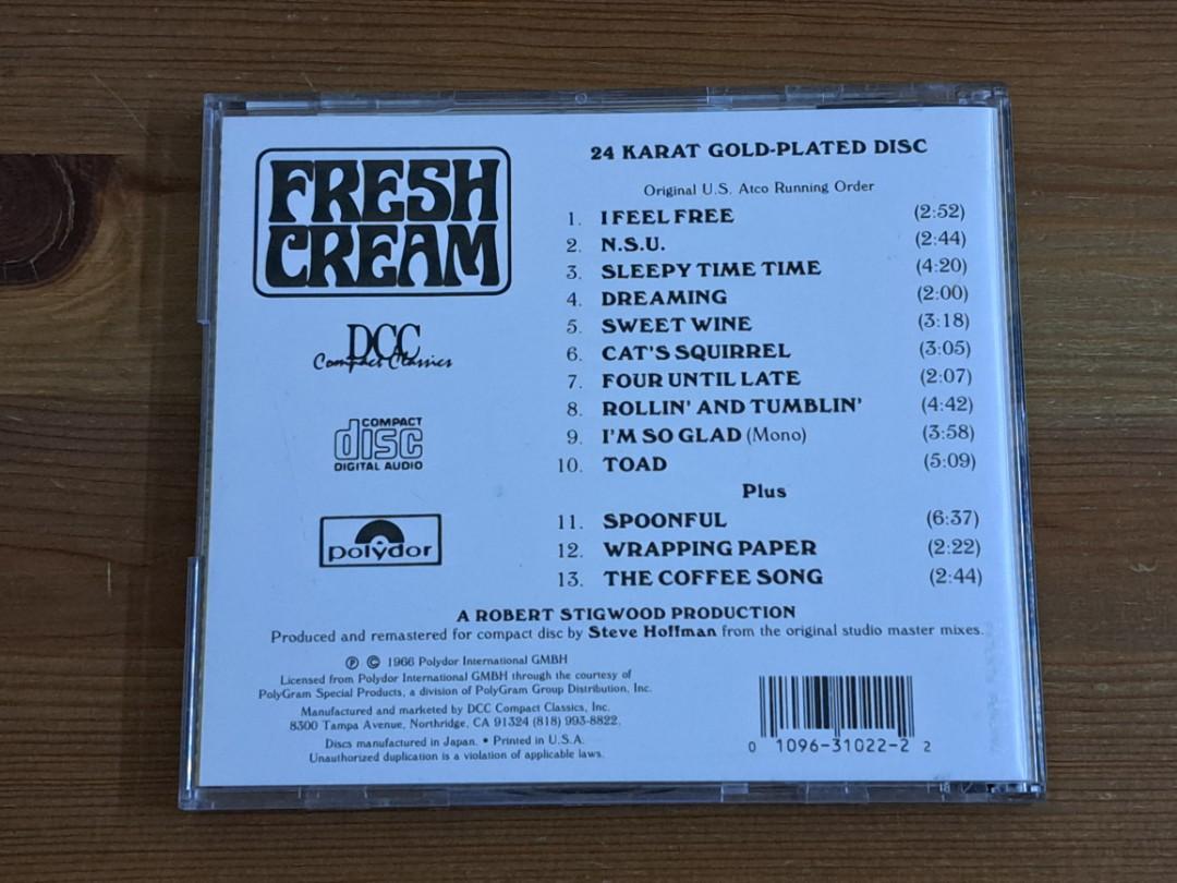 CD 發燒名盤 Cream / Fresh Cream DCC 24K Gold From The Original Master Tapes ...