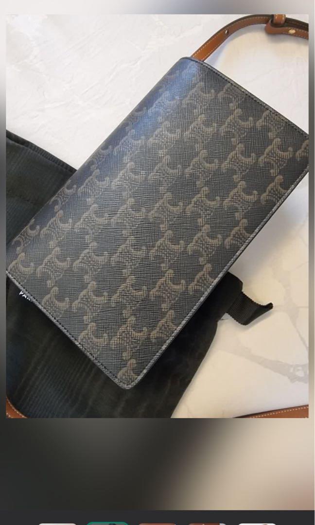 Celine wallet on strap Triomphe Canvas, Women's Fashion, Bags & Wallets ...