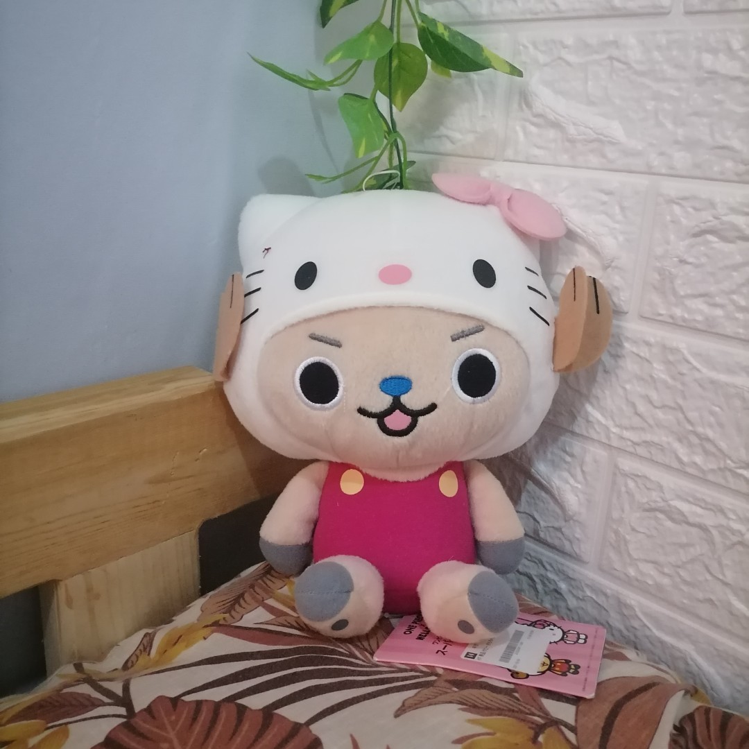 Chopper Hello Kitty Cosplay Collab One Piece Stuffed Plush Toy, Hobbies ...