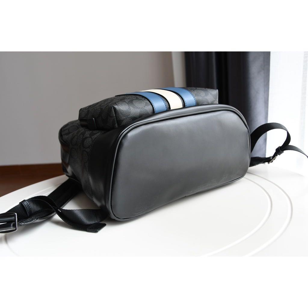 Coach West Backpack in Signature Canvas with Varsity Stripes, Men's ...