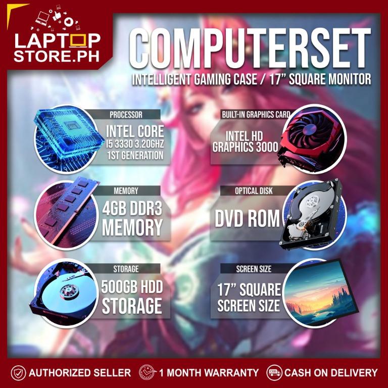 Computer Set Package Gaming Case Intel Core i5 3330 3.20ghz 4gb 500gb ...