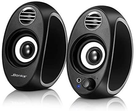 Computer Speakers,10W, BONKS USB Speaker Black Multimedia Mini Small ...