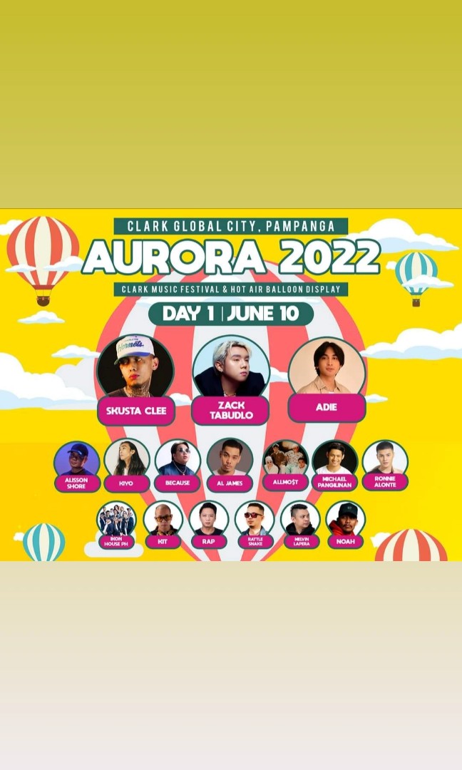 DAY 1 VIP TICKETS AURORA 2022, Tickets & Vouchers, Event Tickets on ...