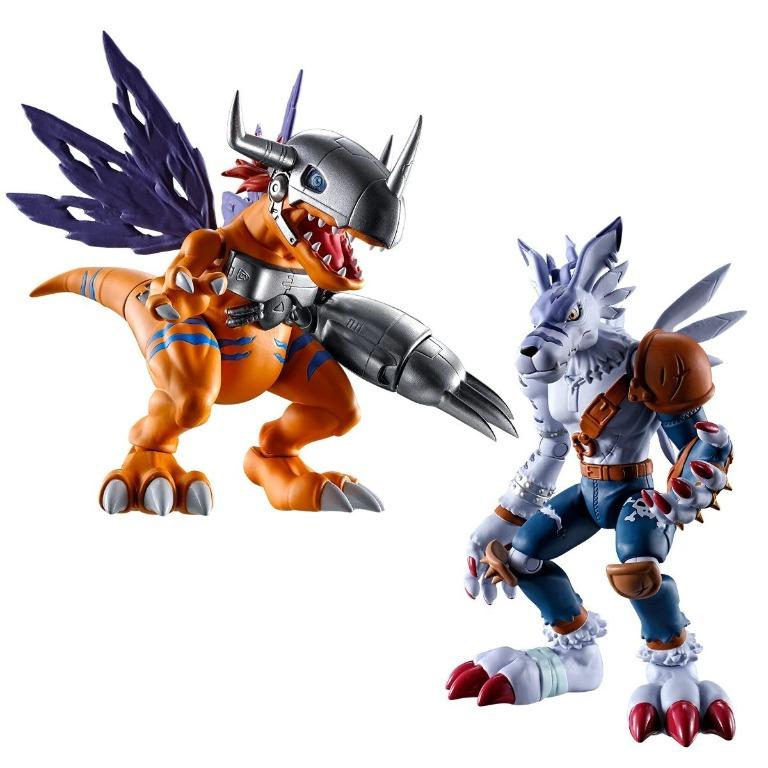 Digimon MetalGreymon & WereGarurumon Shodo (P-Bandai Limited) Figure ...