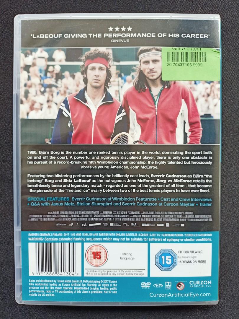 DVD Borg VS McEnroe, Hobbies & Toys, Music & Media, CDs & DVDs on Carousell