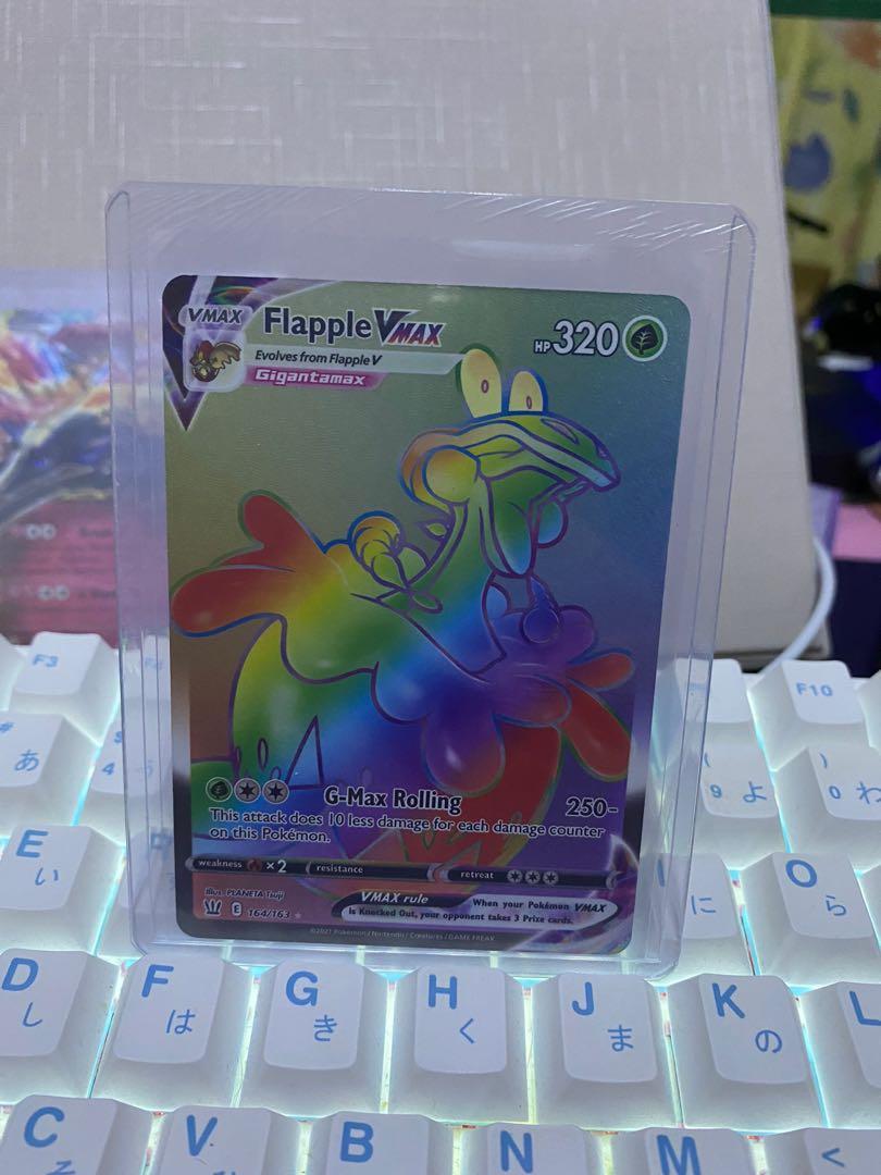 Flapple VMAX (Battle Styles) Rainbow Rare, Hobbies & Toys, Toys & Games ...