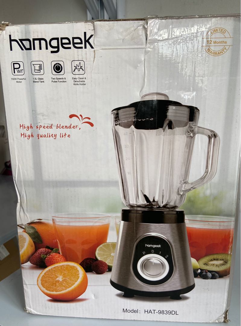 Homgeek HAT-9839DL Blender Smoothie Maker 700W, TV & Home Appliances ...