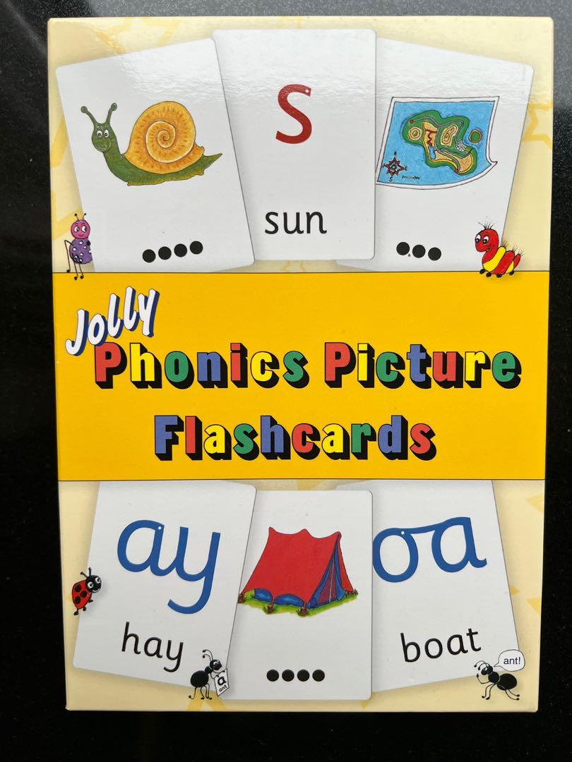 Jolly Phonics Picture Flash Cards (In Print Letters), 興趣及遊戲, 書本 & 文具 ...
