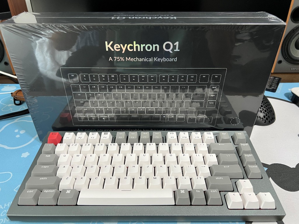 KEYCHRON Q1 SILVER WITH GATERON PHANTOM RED, Computers & Tech, Parts ...