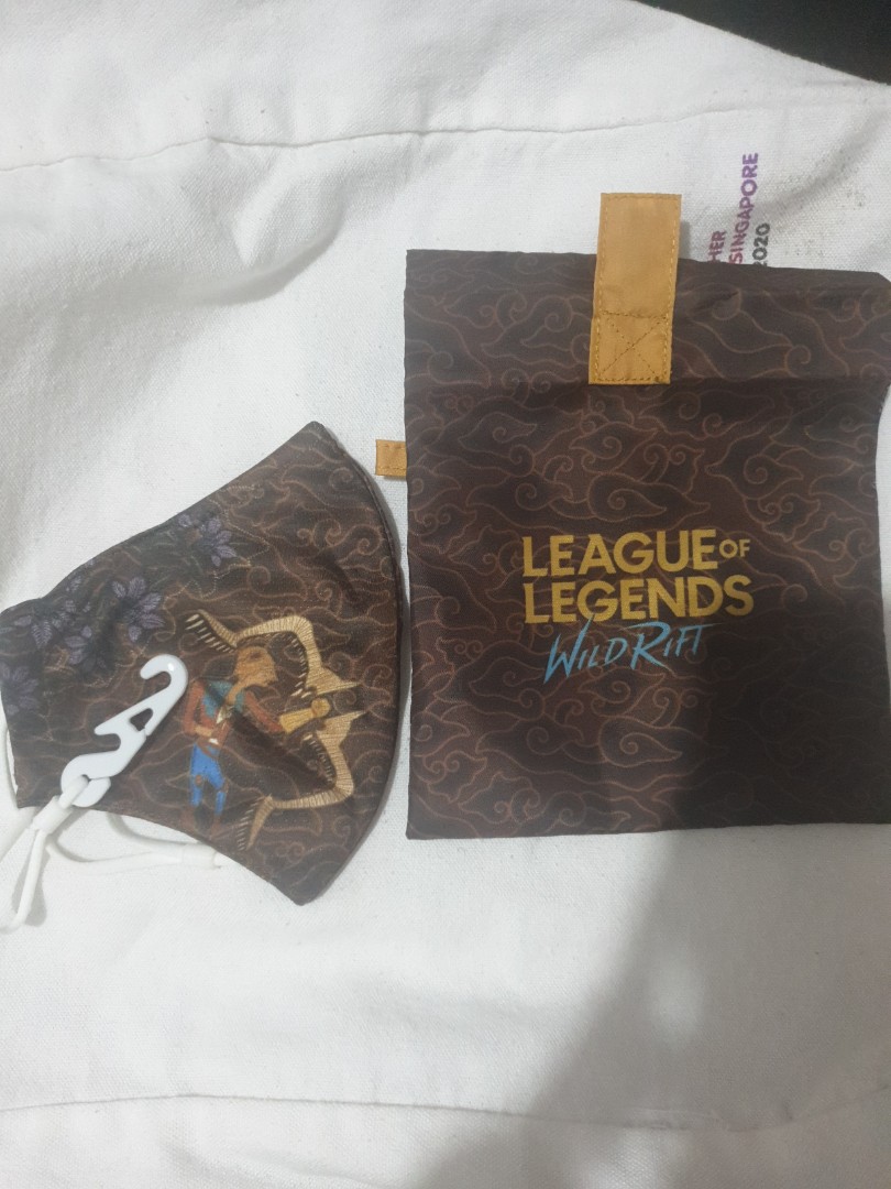 Official LOL Wild Rift Mask with pouch League of Legends, Health ...