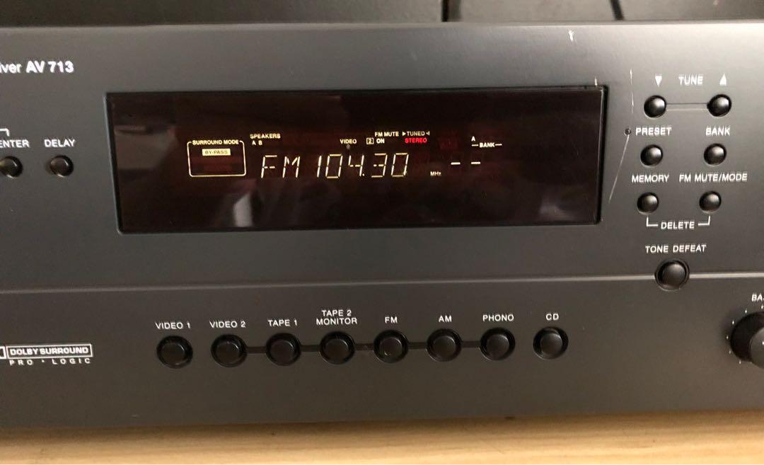 NAD AV713 Surround Sound AM/FM Phono Amplifier 60wpc, Audio, Soundbars ...