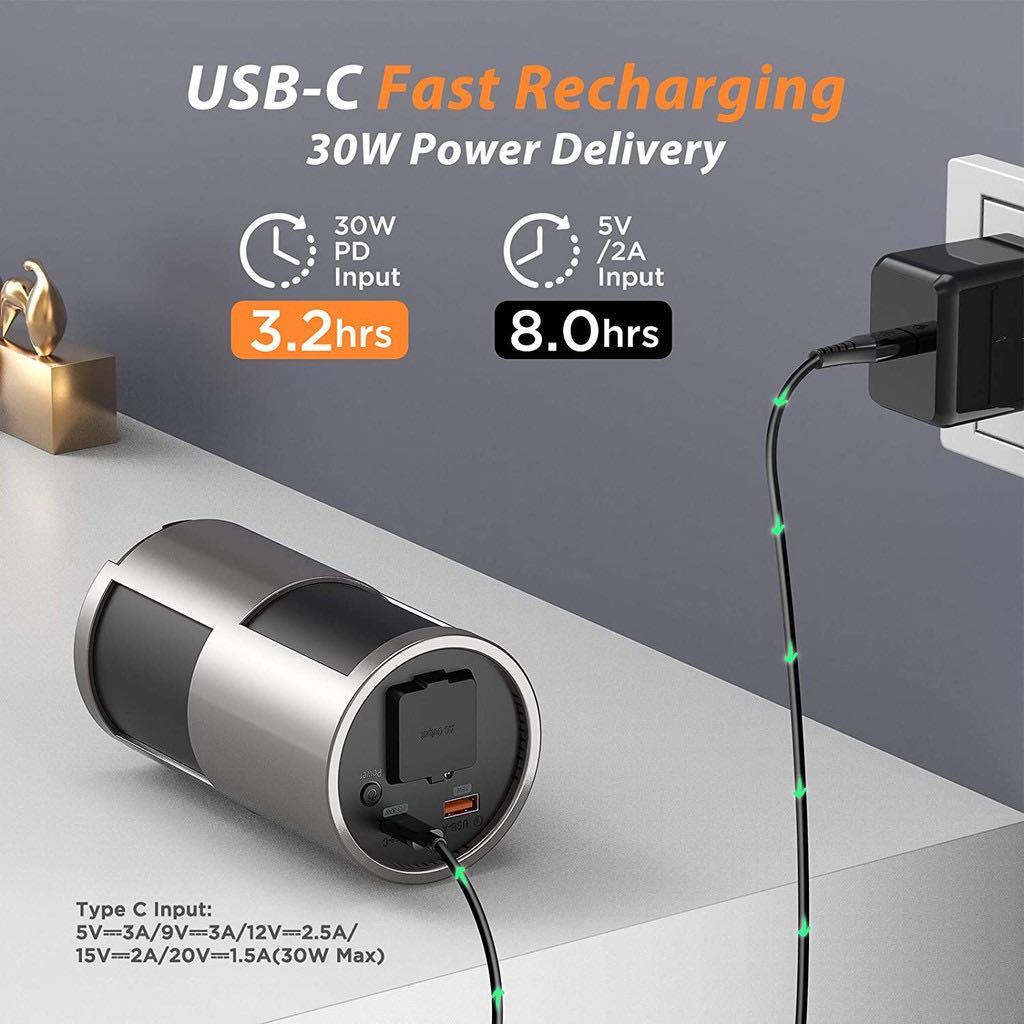 [NOVOO] AC Outlet Power Bank 85W 83Wh/22500mAh Laptop Portable Charger ...