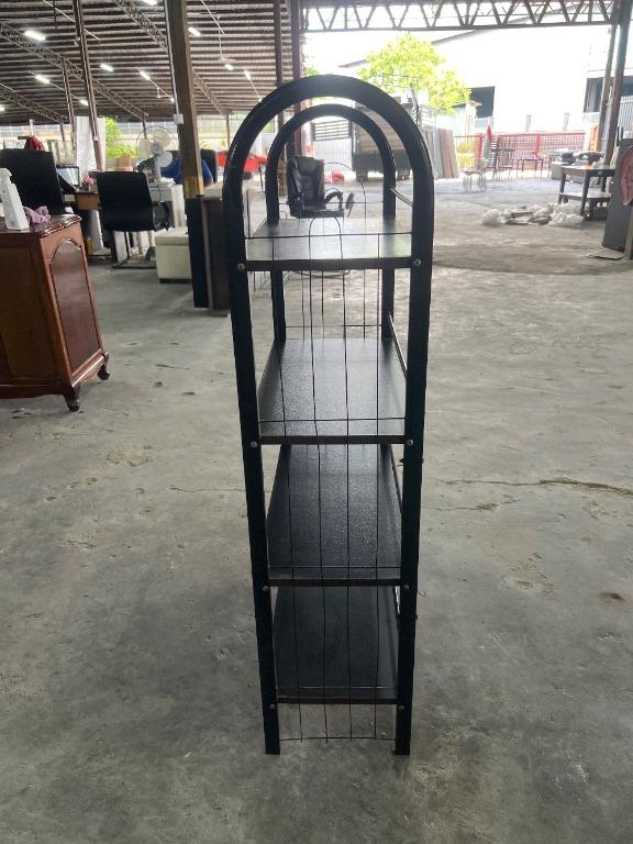 Open Display Rack 4 Layer Black Colour / Rak Paparan Buka 4 Lapisan ...