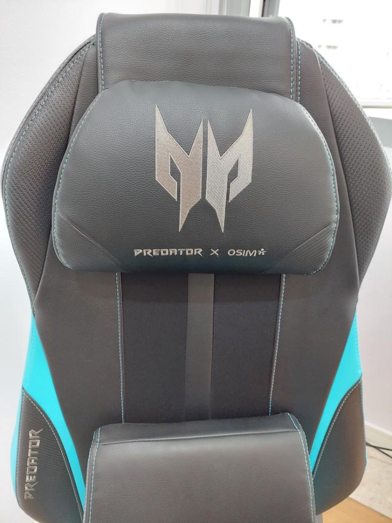 Osim x Predator gaming and massage chair, Furniture & Home Living ...