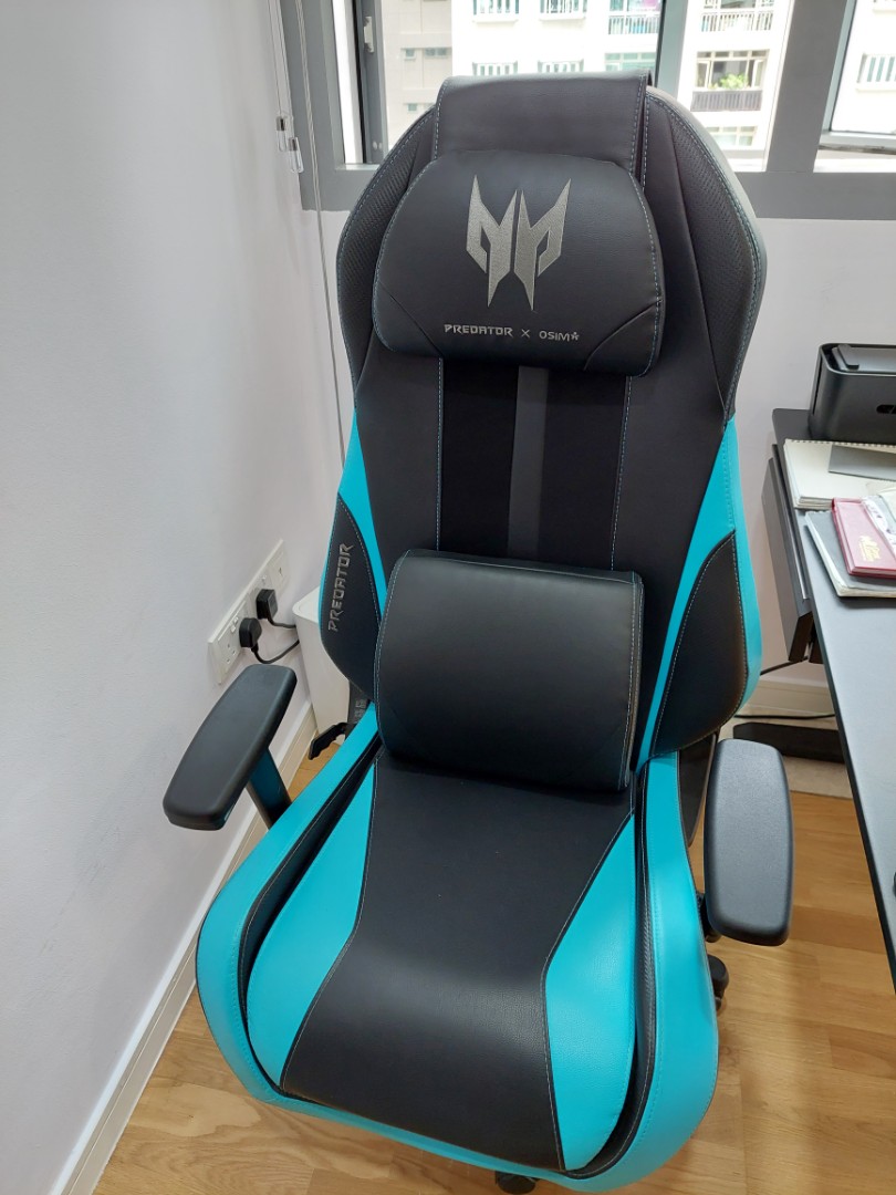 Osim x Predator gaming and massage chair, Furniture & Home Living ...