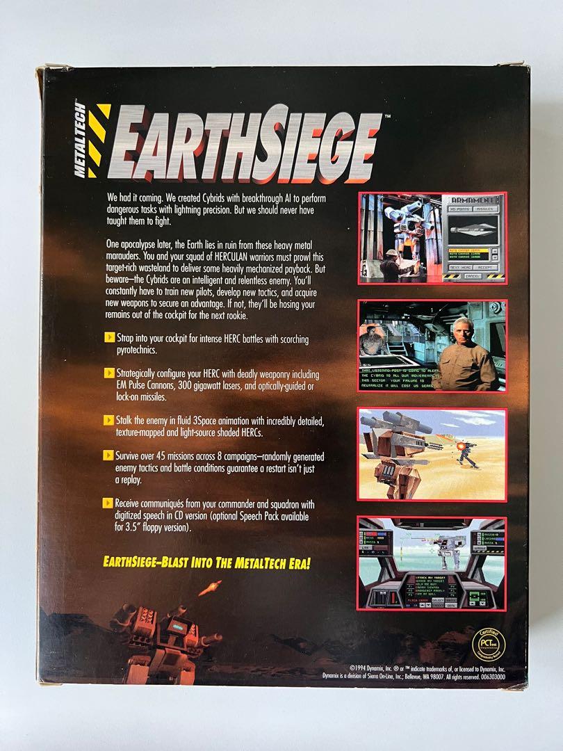 PC Game - Metaltech Earthsiege & Speech Pack (Dynamix 1994), 電子遊戲, 電子遊戲 ...
