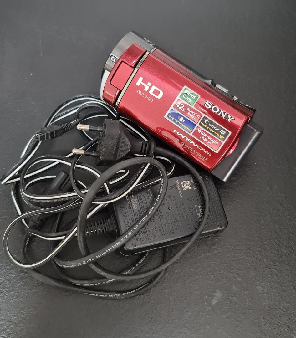 Red Sony Handycam CX-130 HD Video Camera Vlogging, Photography, Video ...