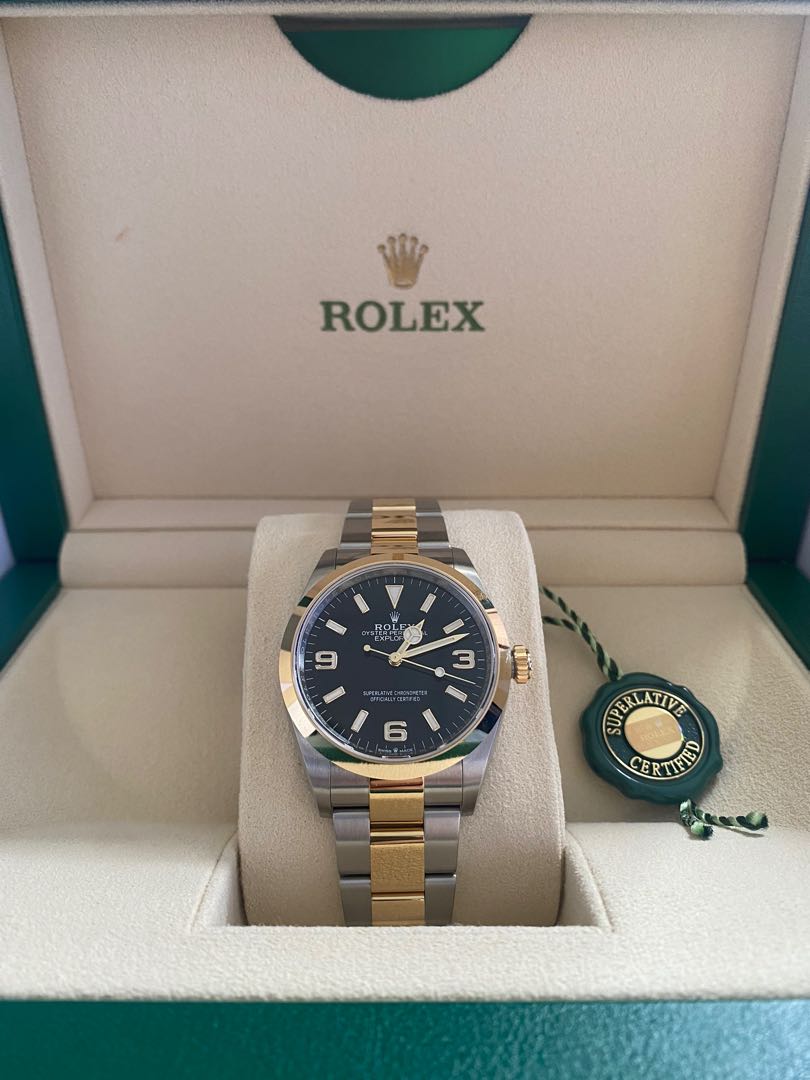Rolex Explorer Two Tone BRAND NEW, Luxury, Watches on Carousell