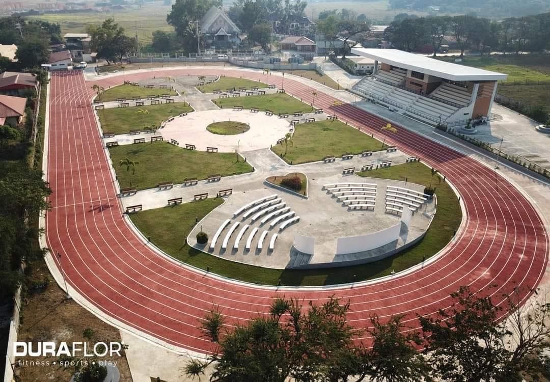 Rubberized oval track and filed, Furniture & Home Living, Home Decor ...