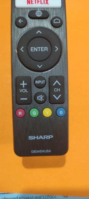 SHARP AQOUS SMART LED TV REMOTE CONTROL *ORIGINAL* (GB345WJSA) - NETFLIX, TV & Home Appliances ...