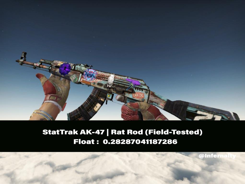 StatTrak AK-47 Rat Rod FT CSGO SKINS KNIVES, Video Gaming, Gaming ...