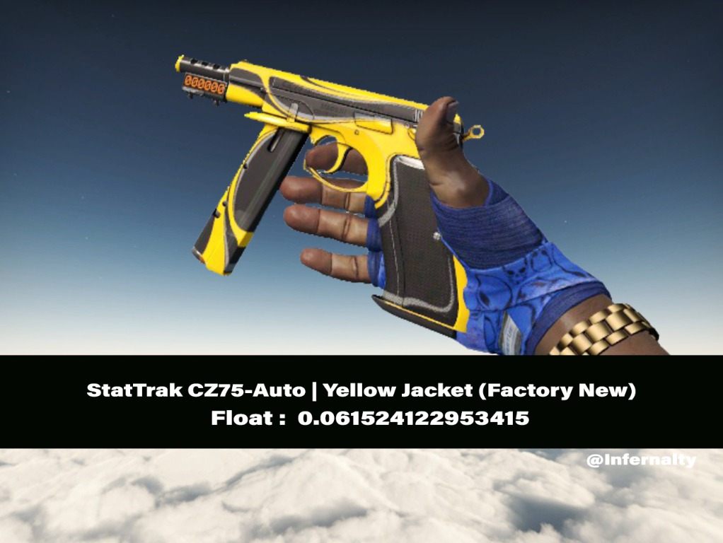 StatTrak CZ75-Auto Yellow Jacket FN CSGO SKINS KNIVES, Video Gaming, Gaming Accessories, In-Game ...