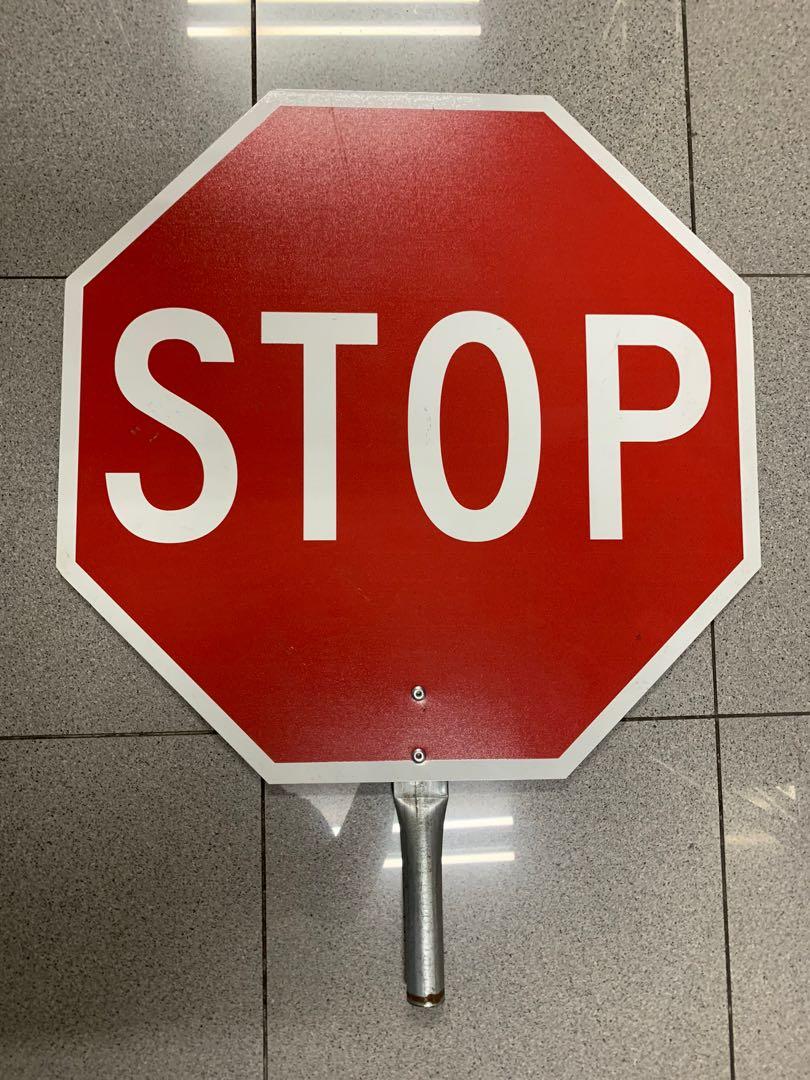STOP Sign 18x18 in, Furniture & Home Living, Home Improvement ...