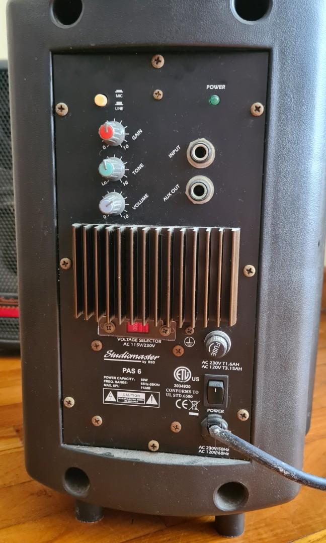 Studiomaster RSD speakers PAS 6 (pair), Audio, Soundbars, Speakers ...
