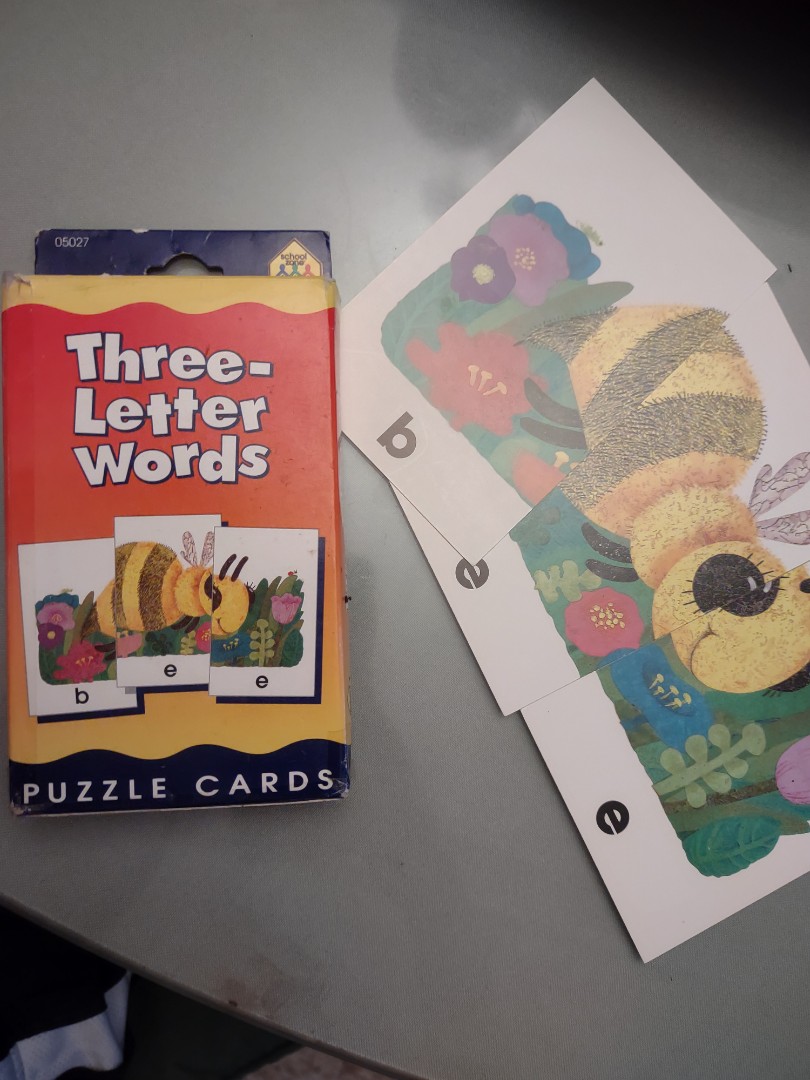 Three Letter Words Flashcards, Hobbies & Toys, Toys & Games on Carousell