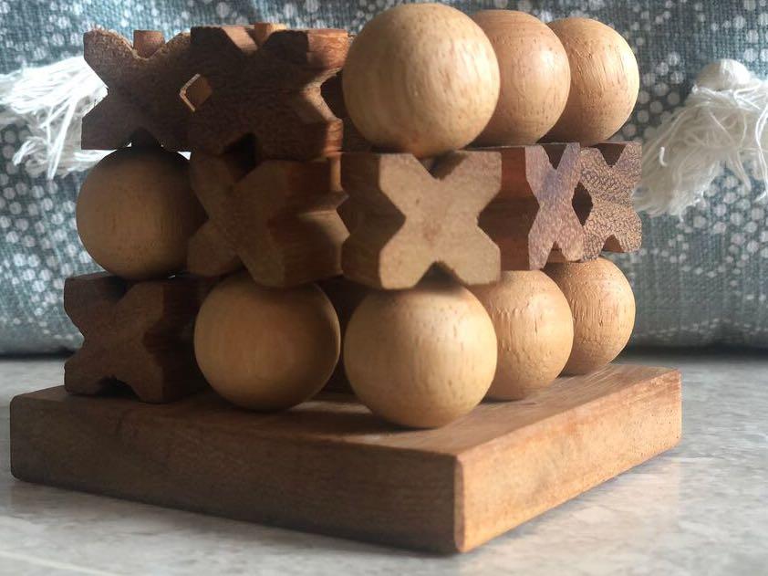 Tic Tac Toe (XOXO) 5X5 and 3X3 3D Wood, Hobbies & Toys, Toys & Games on ...